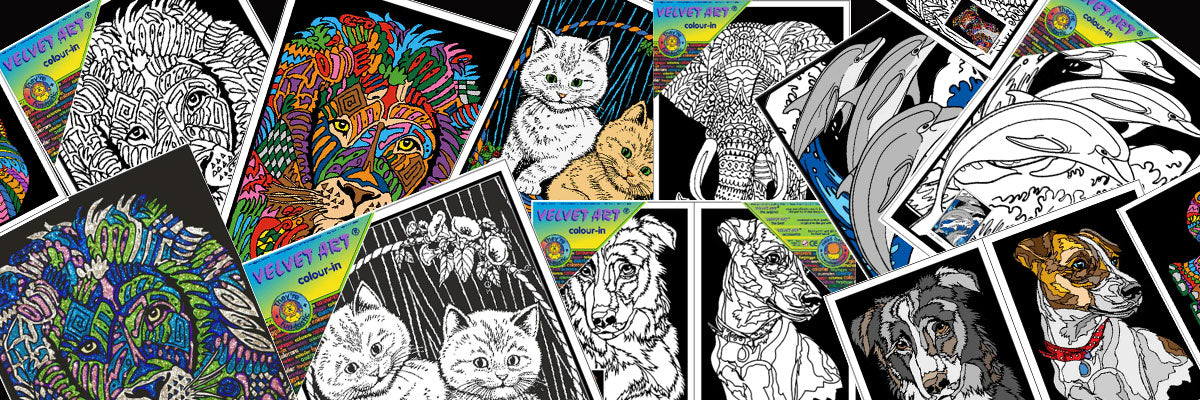 Velvet Art - Famous brand of flocked colouring pictures.