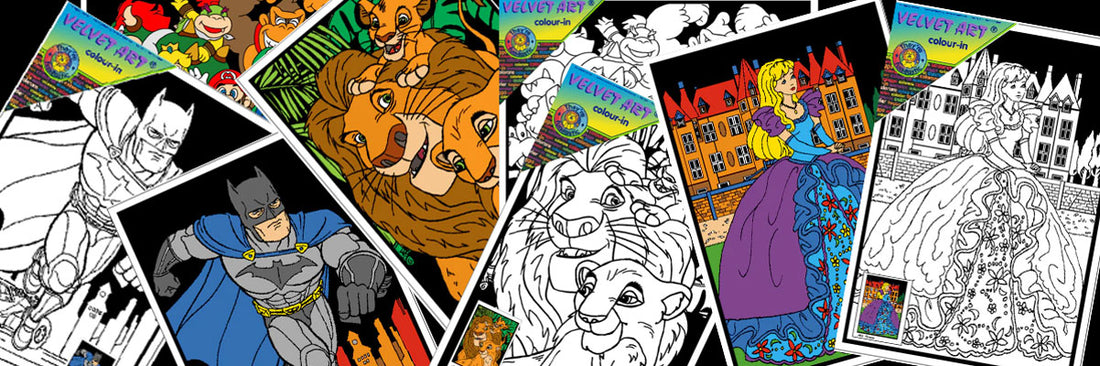 Velvet Art - Famous brand of flocked colouring pictures.